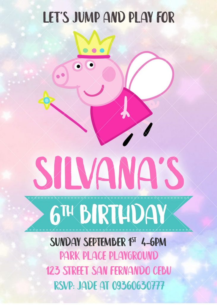 Peppa Pig Party Invitation and design ideas - Jamakodesigns