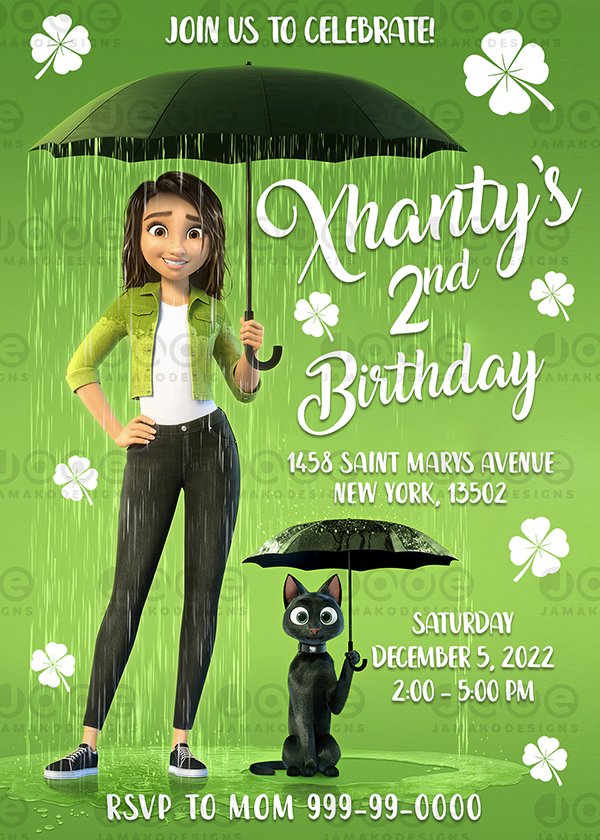 Luck Birthday invitation - Jamakodesigns