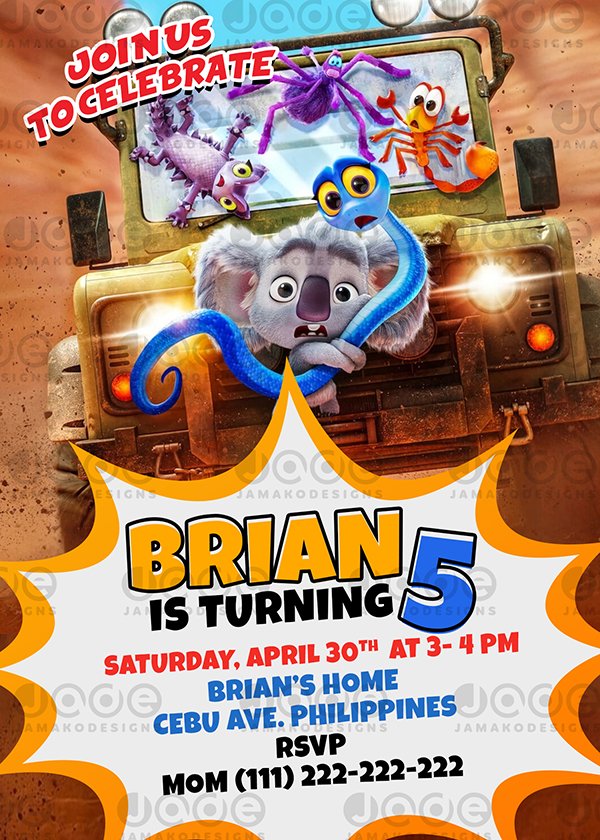 Back to the outback birthday templates, - Jamakodesigns