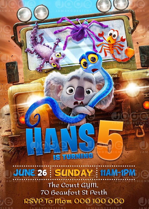 Back to the outback Invitation template - Jamakodesigns