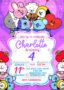 BT21 Birthday invitation - Jamakodesigns