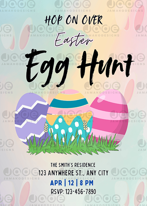 Easter Egg Hunt Invitation - Jamakodesigns